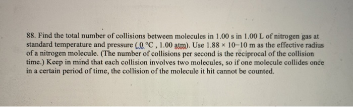 Solved 88. Find the total number of collisions between | Chegg.com