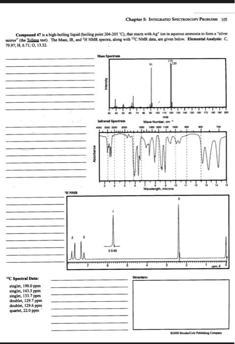 Chapter 5 INTEGRATED SPECTROSCOPY PROBLEMS 105 | Chegg.com