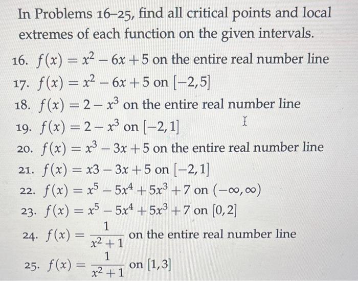 Solved In Problems 16-25, find all critical points and local | Chegg.com