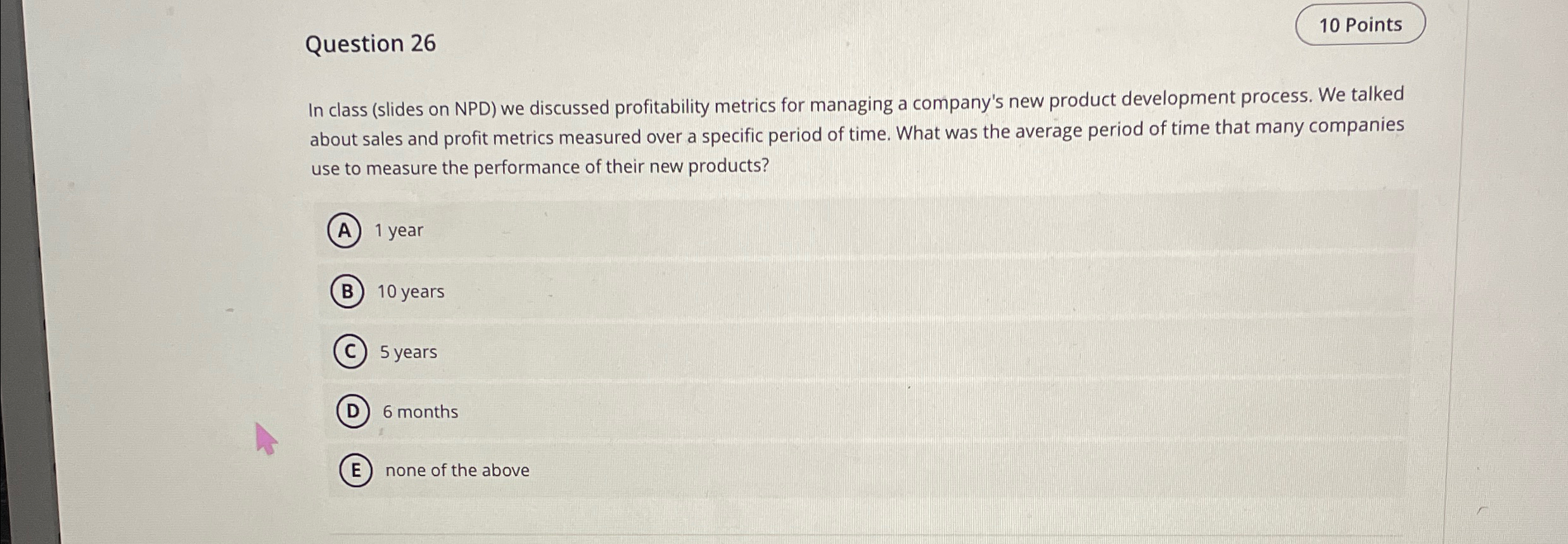 Solved Question 2610 ﻿PointsIn class (slides on NPD) ﻿we | Chegg.com