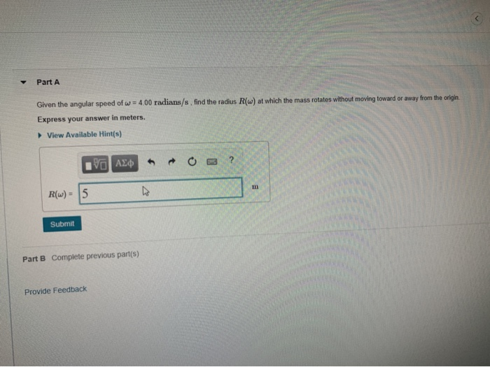 Solved Spinning Mass on a Spring An object of mass M = 1.00 | Chegg.com