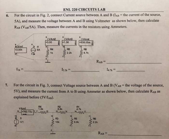 Solved ENL 220 CIRCUITS LAB For the circuit in Fig. 2, | Chegg.com