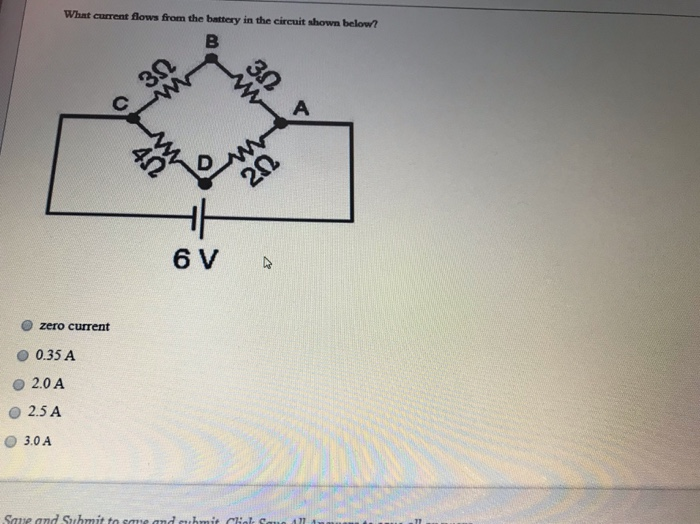 Solved What current flows from the battery in the circuit | Chegg.com