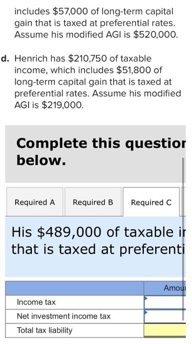 Solved (Algo) Henrich is a single taxpayer. In 2022 , his | Chegg.com