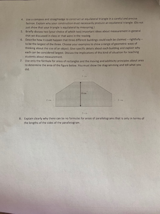 Solved 4. Use a compass and straightedge to construct an | Chegg.com