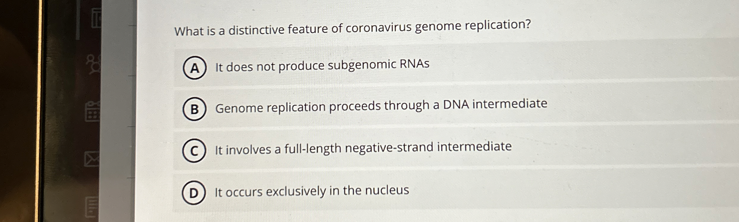 Solved What is a distinctive feature of coronavirus genome | Chegg.com