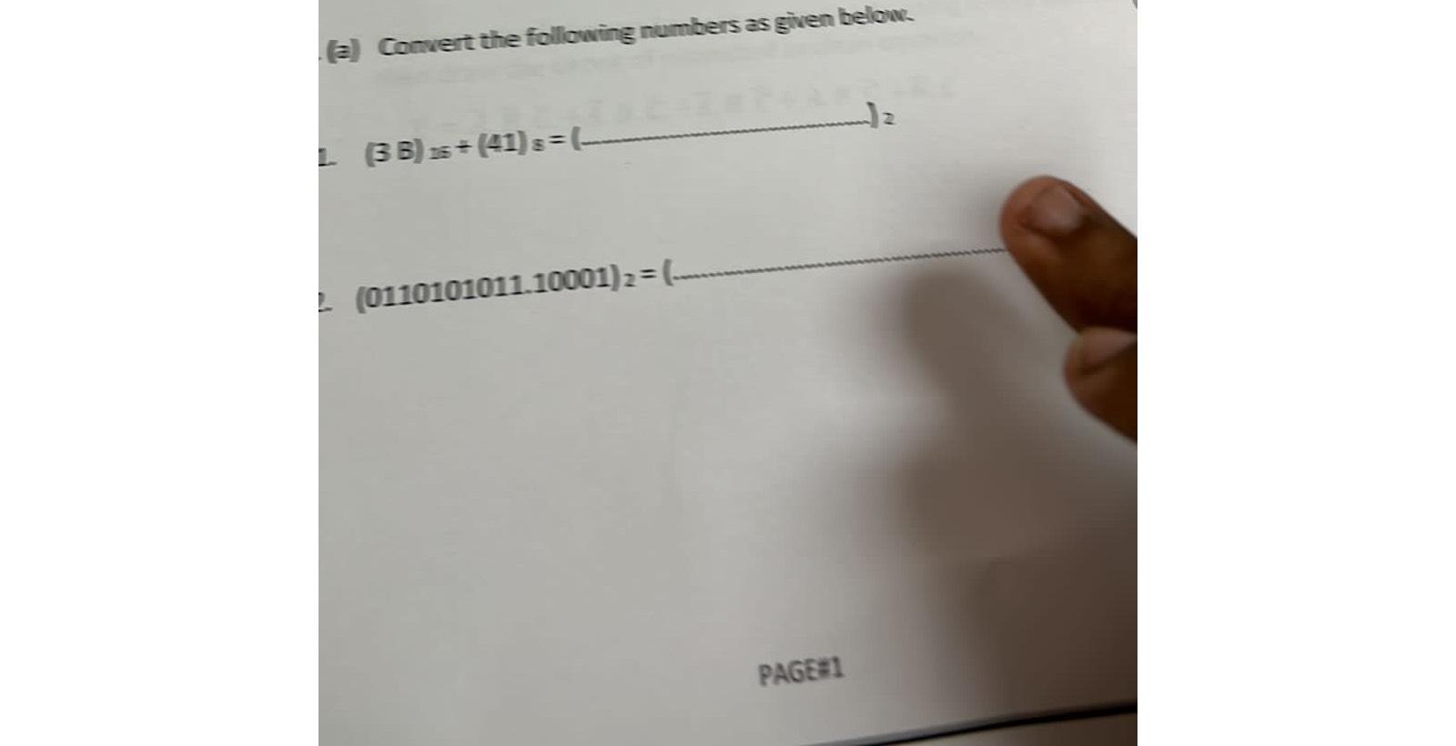 Solved (a) ﻿Convert the following numbers as given below- | Chegg.com