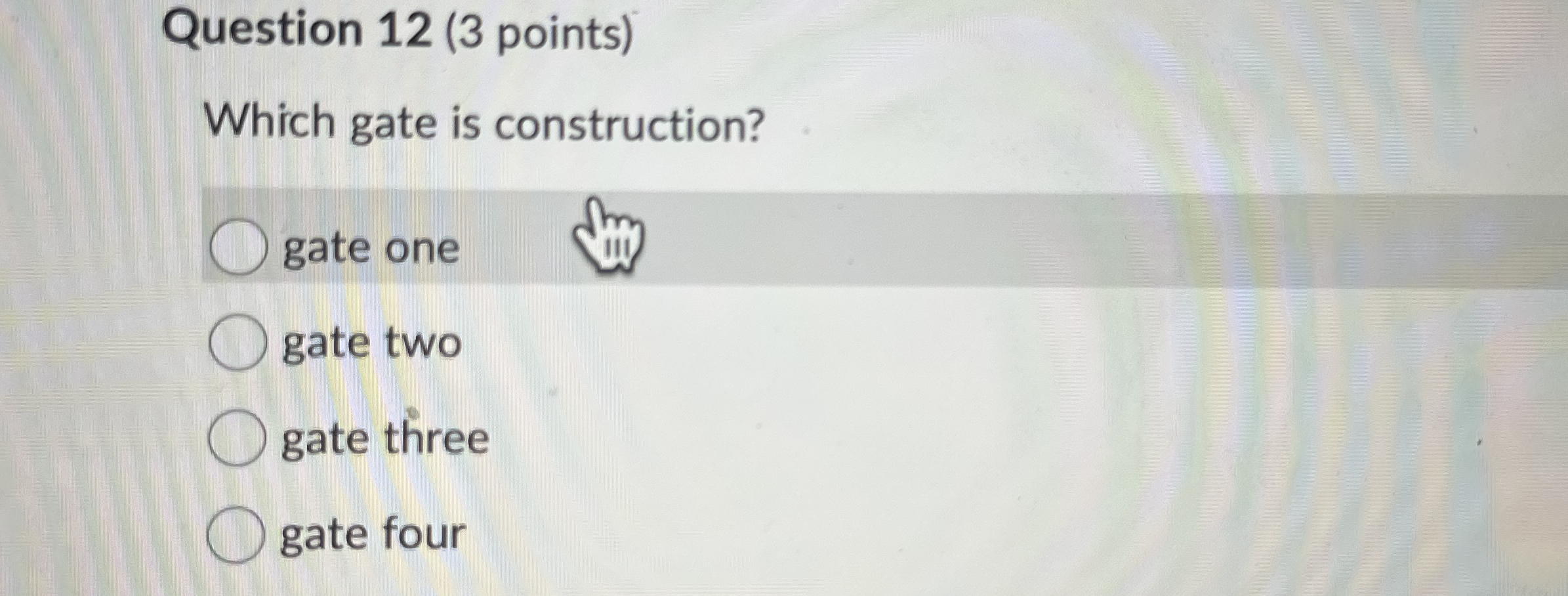 Solved Question 12 (3 ﻿points)Which gate is | Chegg.com