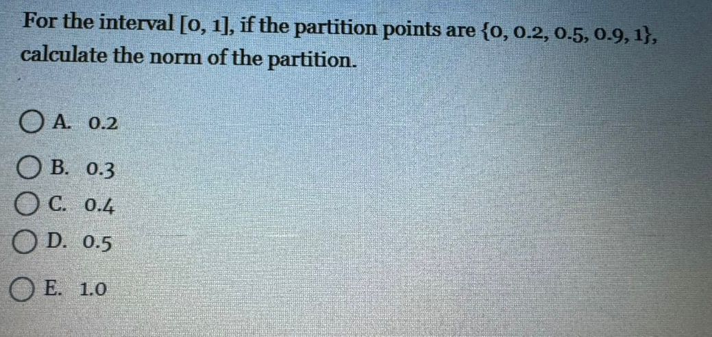 Solved For the interval 0,1, ﻿if the partition points are | Chegg.com