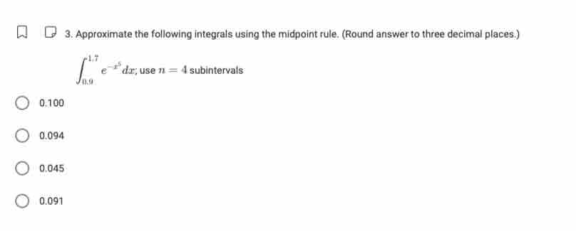 Solved Approximate the following integrals using the | Chegg.com