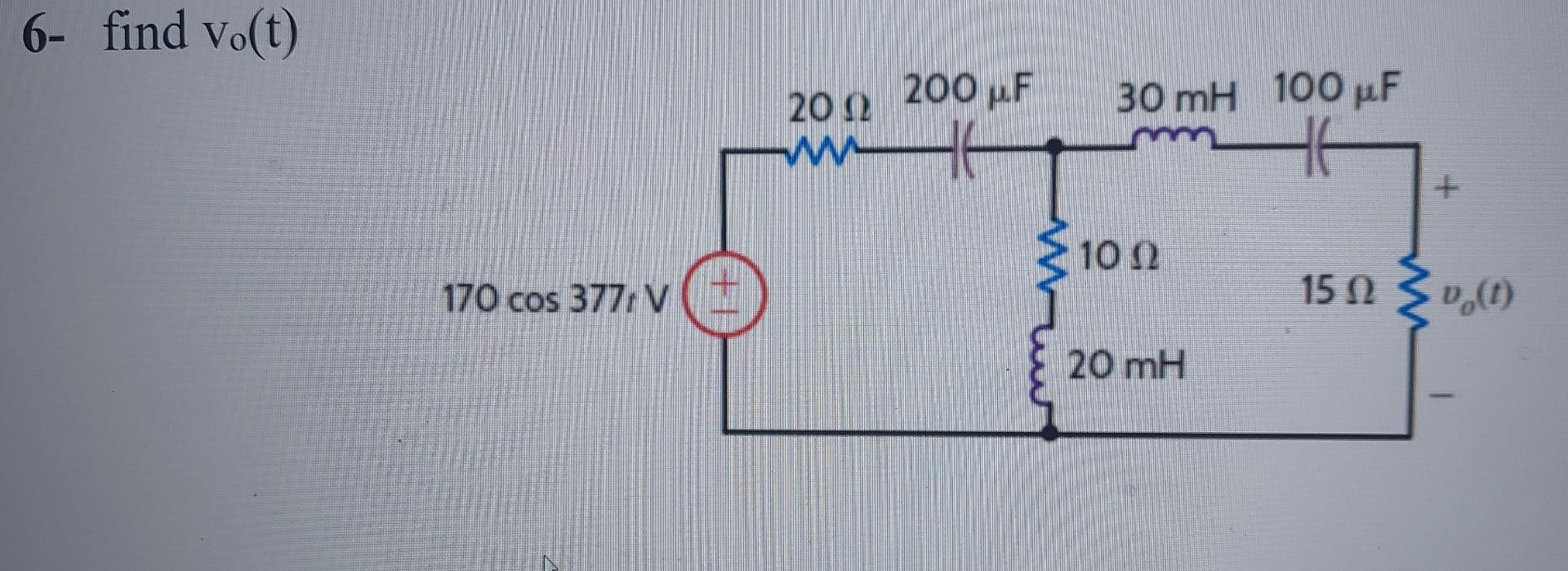 Solved 6- find v0(t) | Chegg.com