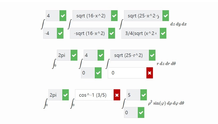 Solved Exercise. Set-up integrals in rectangular, | Chegg.com
