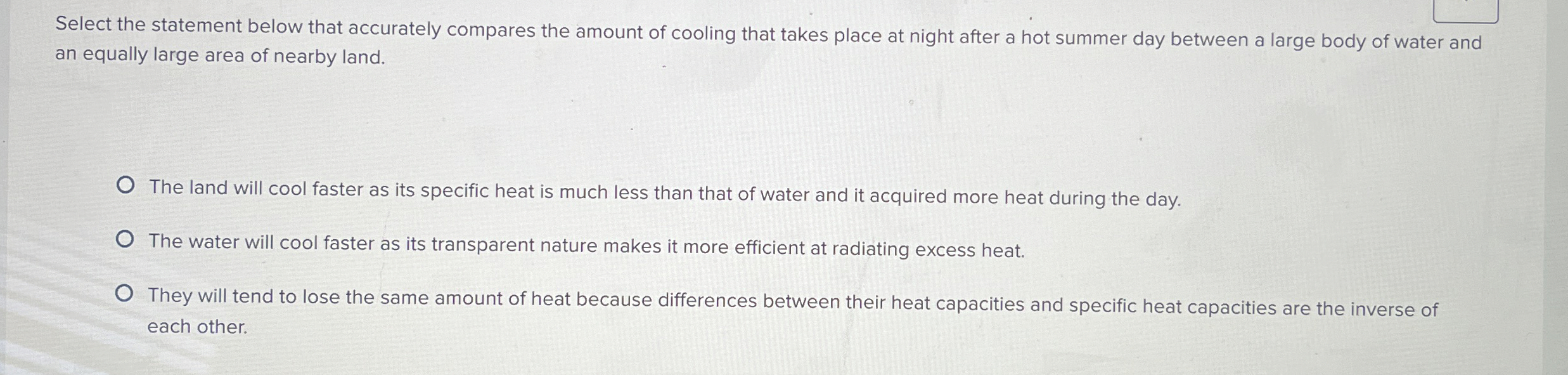 Solved Select the statement below that accurately compares | Chegg.com