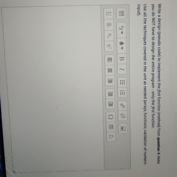 Write a design (pseudo code) to implement the first | Chegg.com