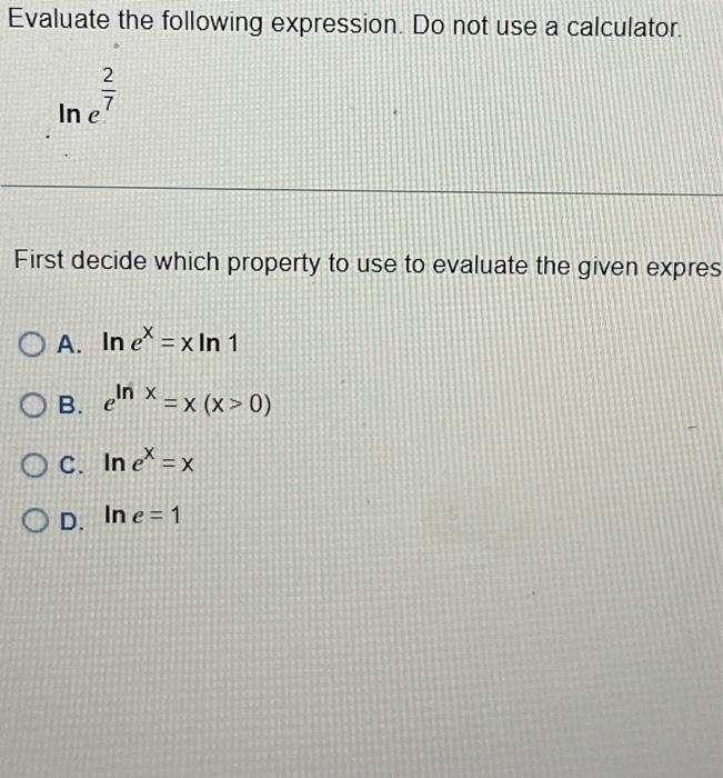 Solved Evaluate the following expression. Do not use a | Chegg.com