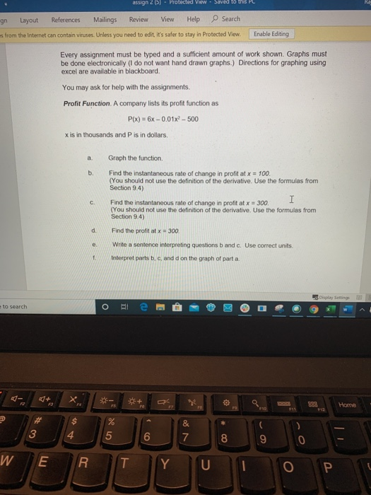 Solved Assign 2 5 Protected View Saved To The Pl Gn