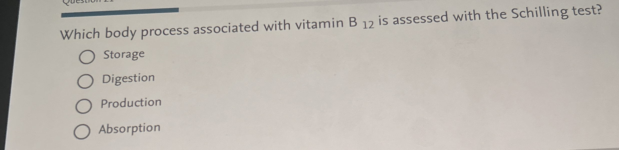 Solved Which body process associated with vitamin B12 ﻿is | Chegg.com
