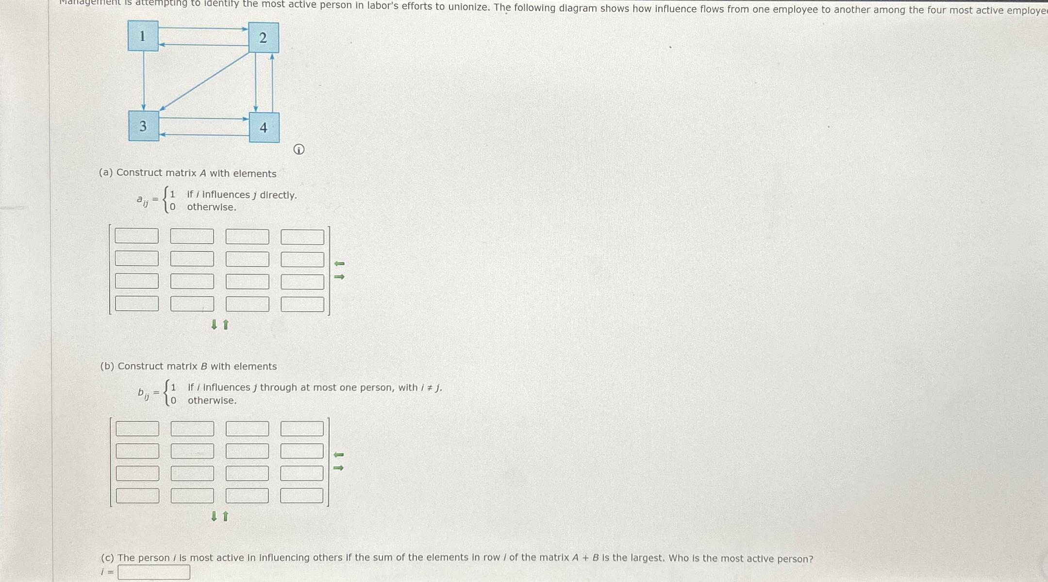 (a) Construct matrix A with | Chegg.com (a) Construct matrix A with | Chegg.com