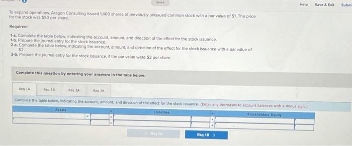 Solved Help Save & Exit Subm To expand operations Aragon | Chegg.com