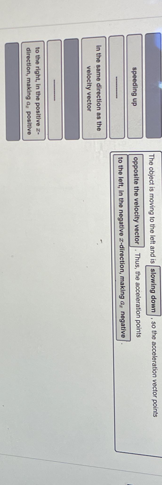 Solved speeding up q,in the same direction as the velocity | Chegg.com