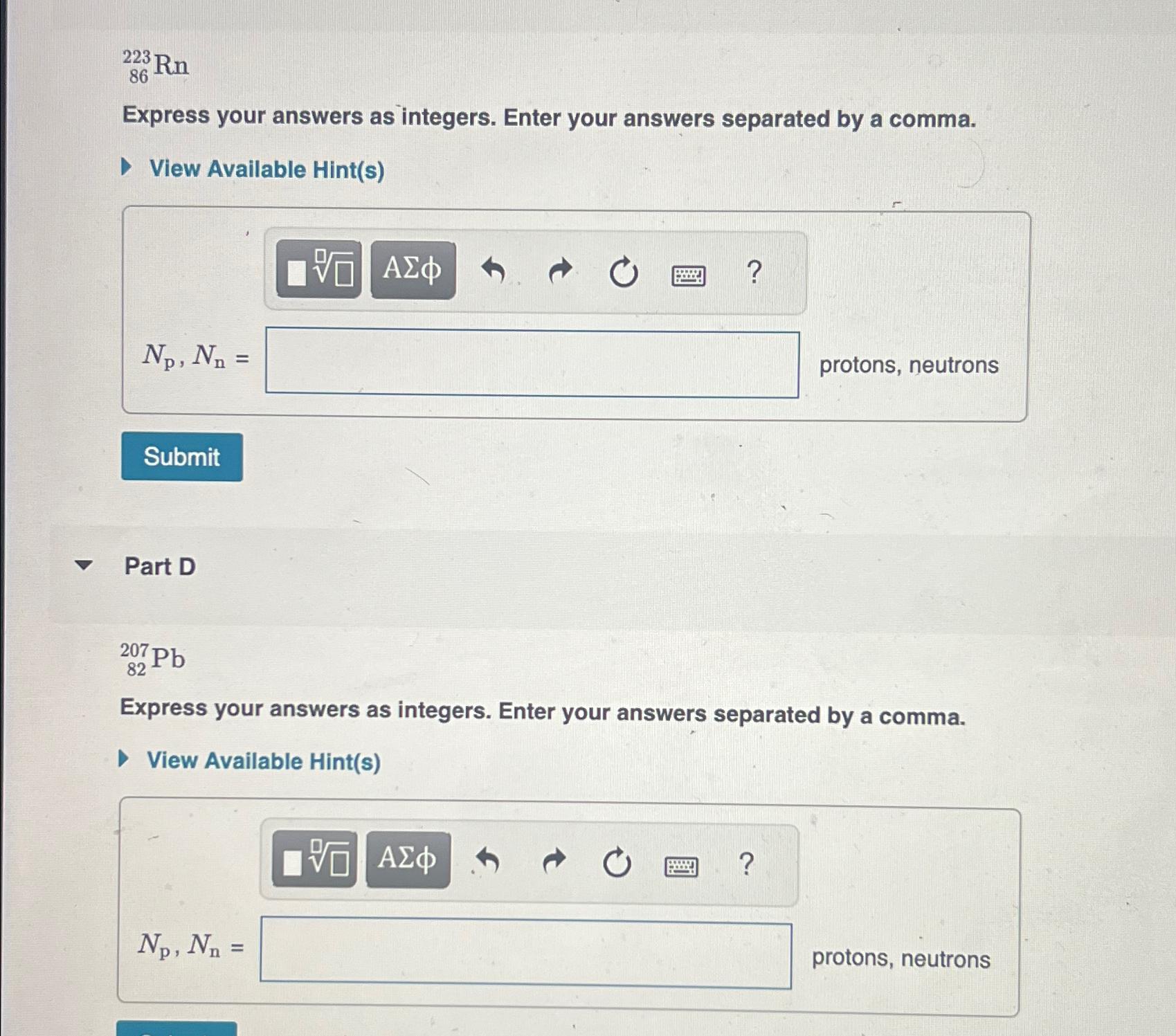 Solved ?86223RnExpress your answers as integers. Enter your | Chegg.com