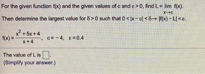 Solved For the given function f(x) and the given values of | Chegg.com