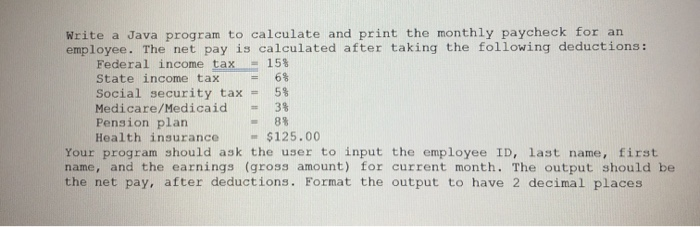 Solved 65 Write A Java Program To Calculate And Print The 7750