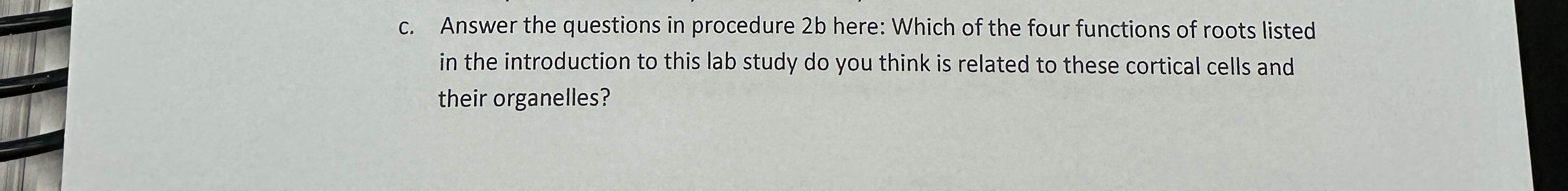 Solved c. ﻿Answer the questions in procedure 2b ﻿here: Which | Chegg.com