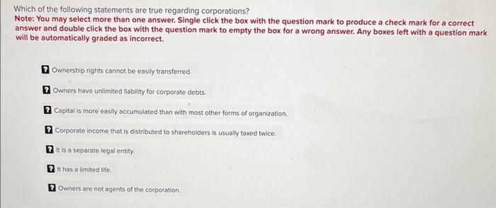 Solved Which of the following statements are true regarding | Chegg.com