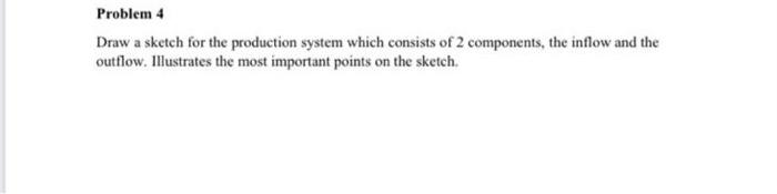Solved Problem 4 Draw a sketch for the production system | Chegg.com