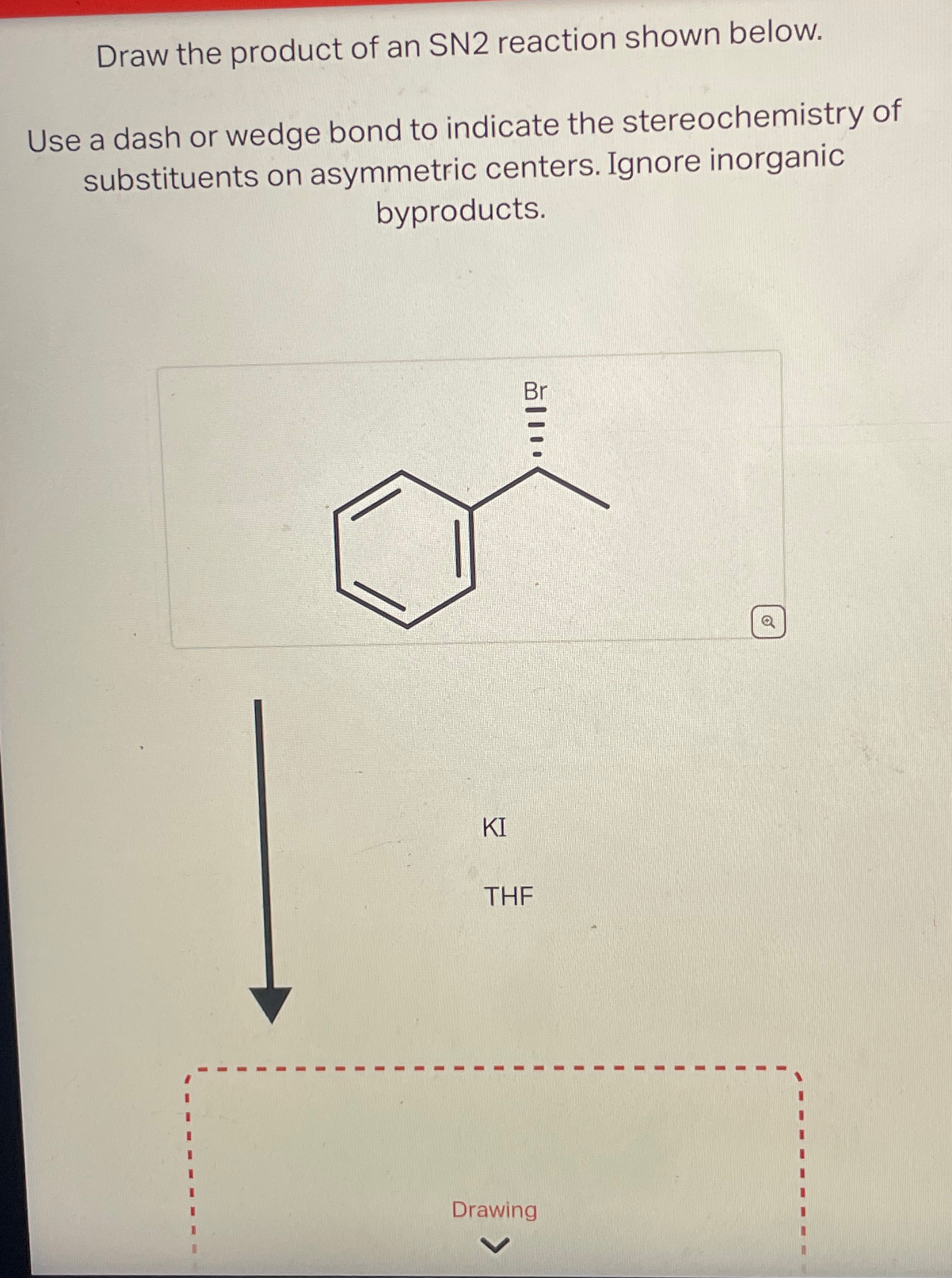 Solved Draw the product of an SN2 ﻿reaction shown below.Use | Chegg.com