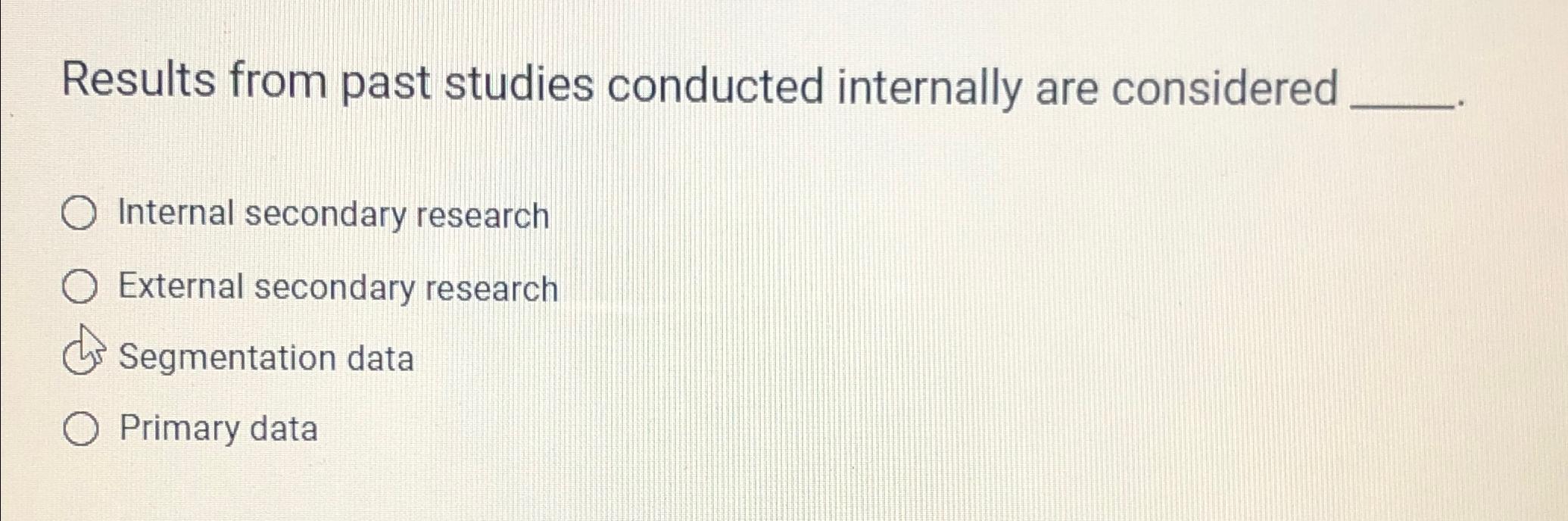 Solved Results from past studies conducted internally are | Chegg.com