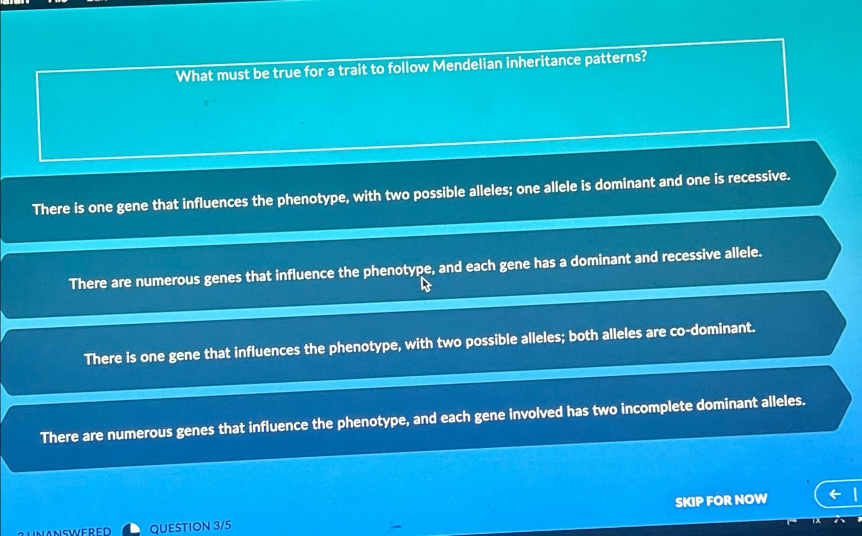 Solved What must be true for a trait to follow Mendelian | Chegg.com