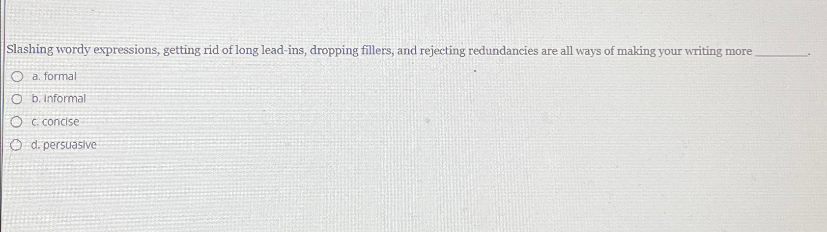 Solved Slashing wordy expressions, getting rid of long | Chegg.com