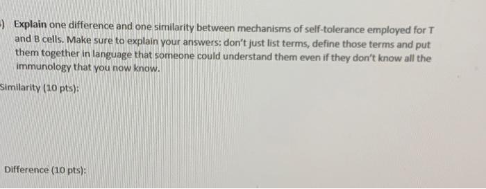 Solved Explain one difference and one similarity between | Chegg.com