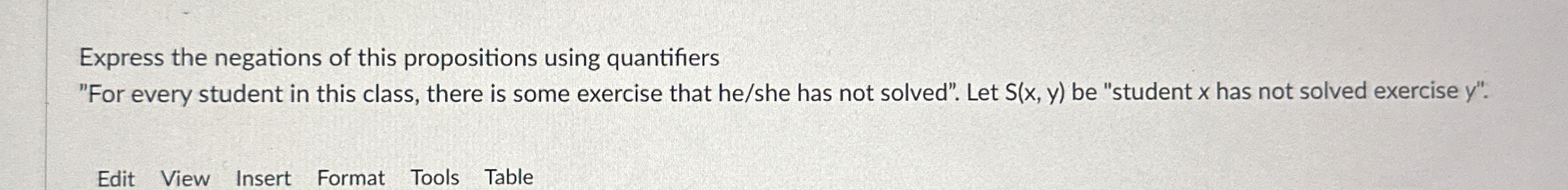 Solved Express the negations of this propositions using | Chegg.com