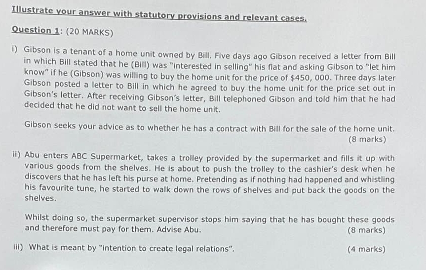 Solved Illustrate your answer with statutory provisions and | Chegg.com