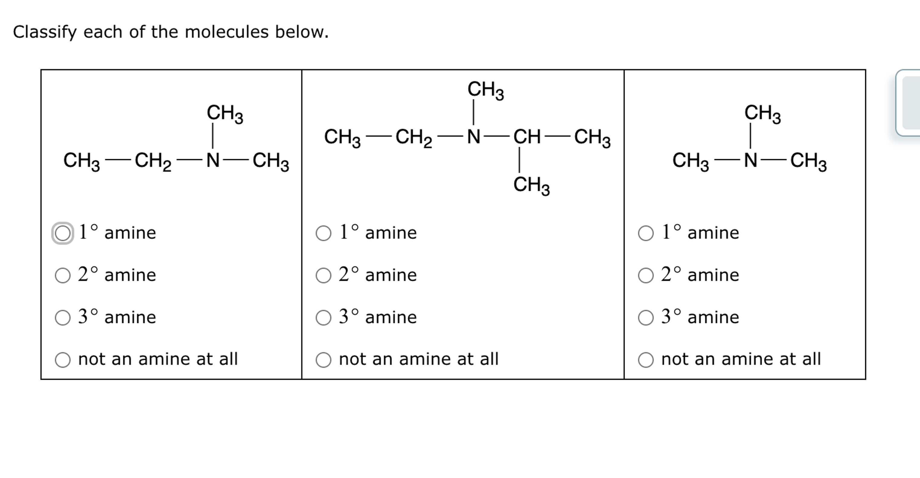 Solved 4) ﻿Classify each of the molecules below. | Chegg.com