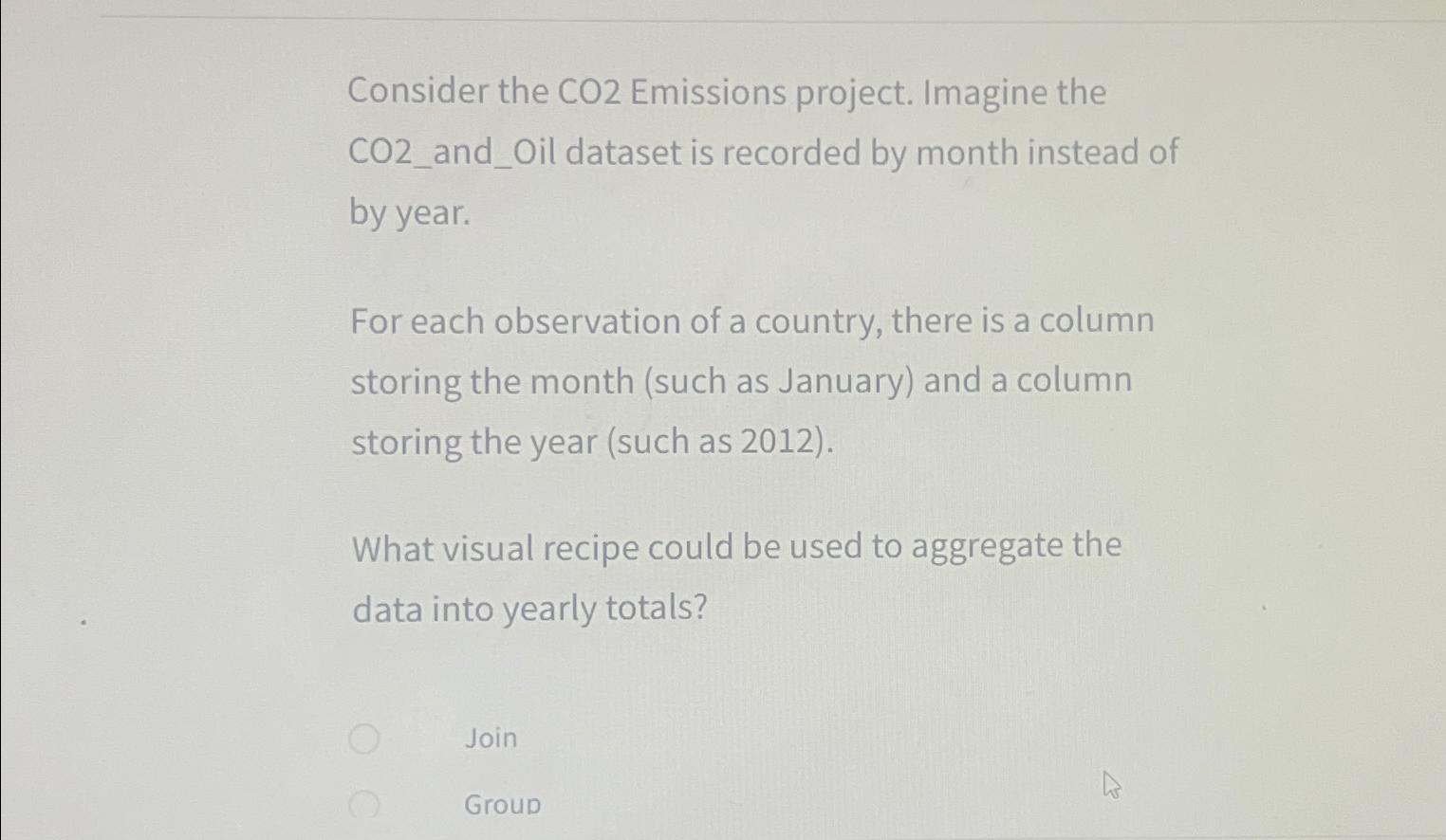Solved Consider the CO2 ﻿Emissions project. Imagine the CO2 | Chegg.com