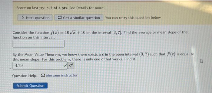 Solved Consider the function f(x)=10x+10 on the interval | Chegg.com
