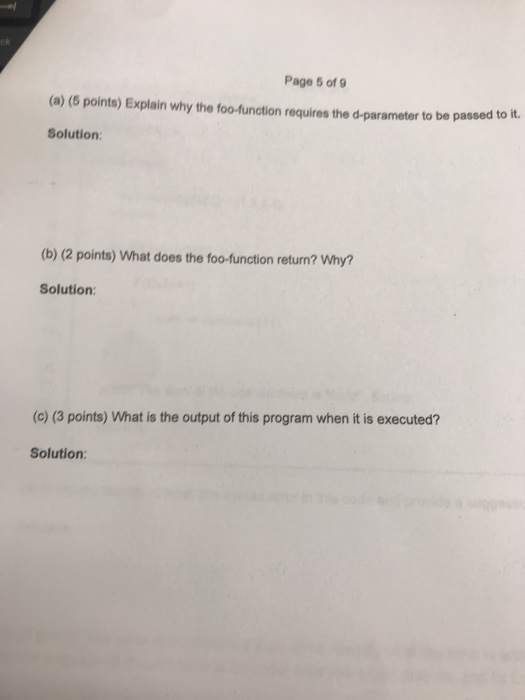 Solved 4. Consider the following C-program: Page 4 of 9 1. | Chegg.com