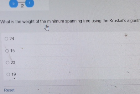 Solved What is the weight of the minimum spanning tree using | Chegg.com