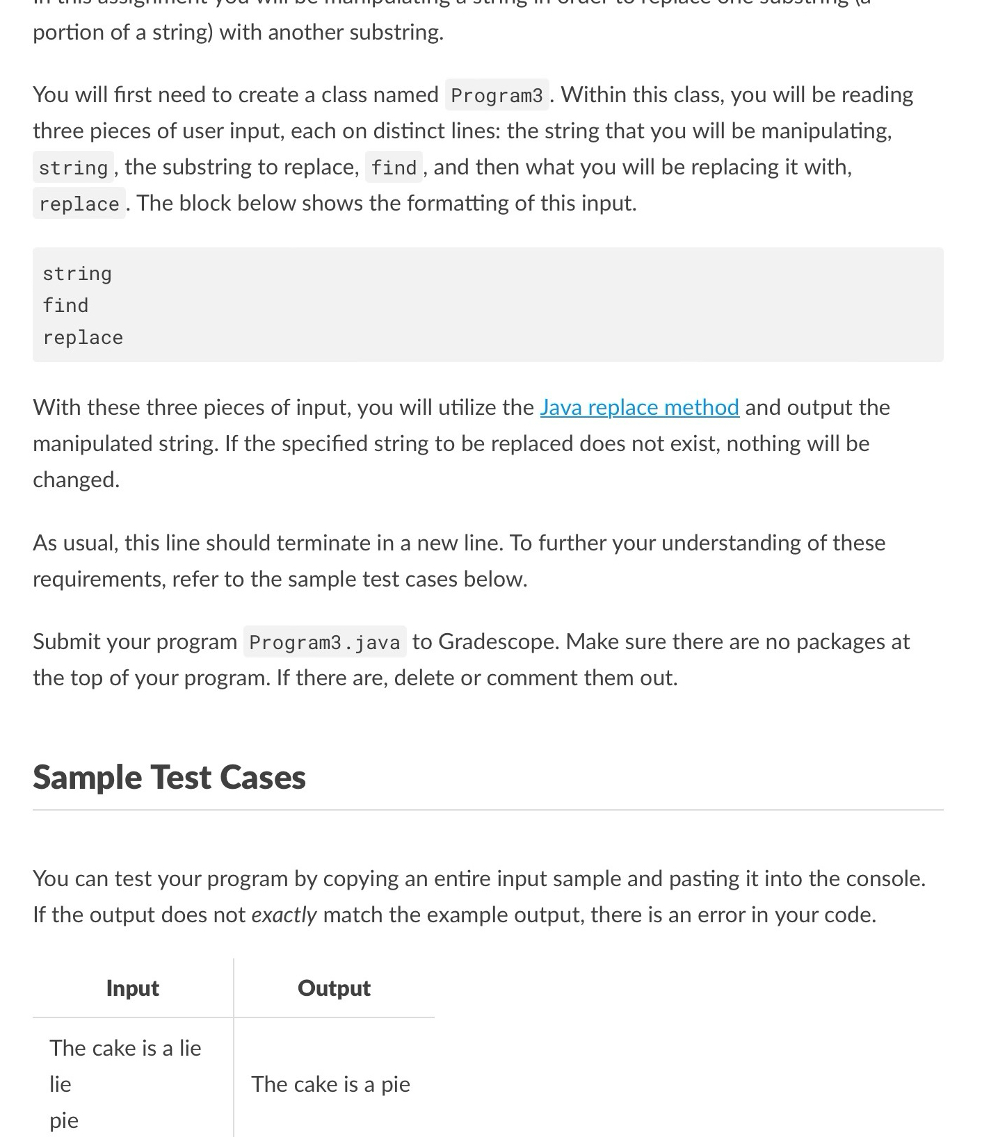 Solved portion of a string) ﻿with another substring.You will | Chegg.com