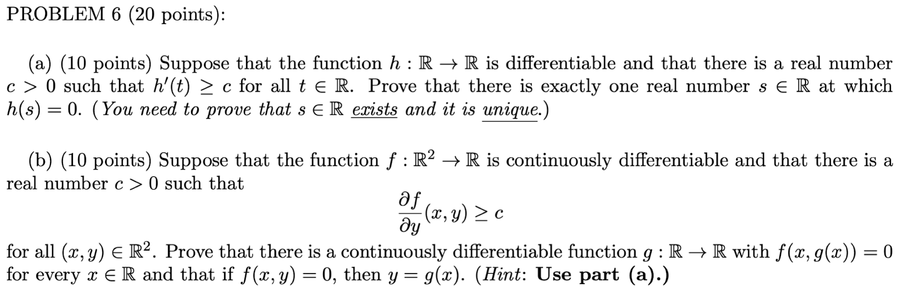 Solved PROBLEM 6 (20 points):(a) (10 points) Suppose that | Chegg.com Solved PROBLEM 6 (20 points):(a) (10 points) Suppose that | Chegg.com
