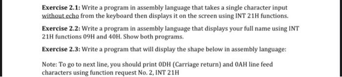 Solved Exercise 2.1: Write a program in assembly language | Chegg.com Solved Exercise 2.1: Write a program in assembly language | Chegg.com