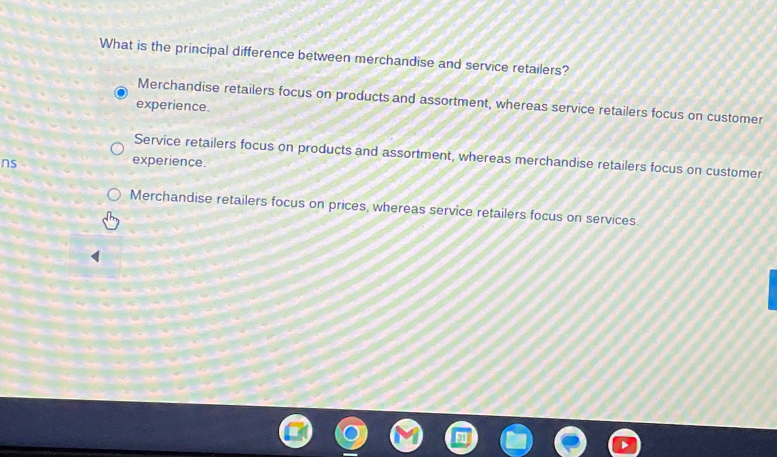 Solved What is the principal difference between merchandise | Chegg.com