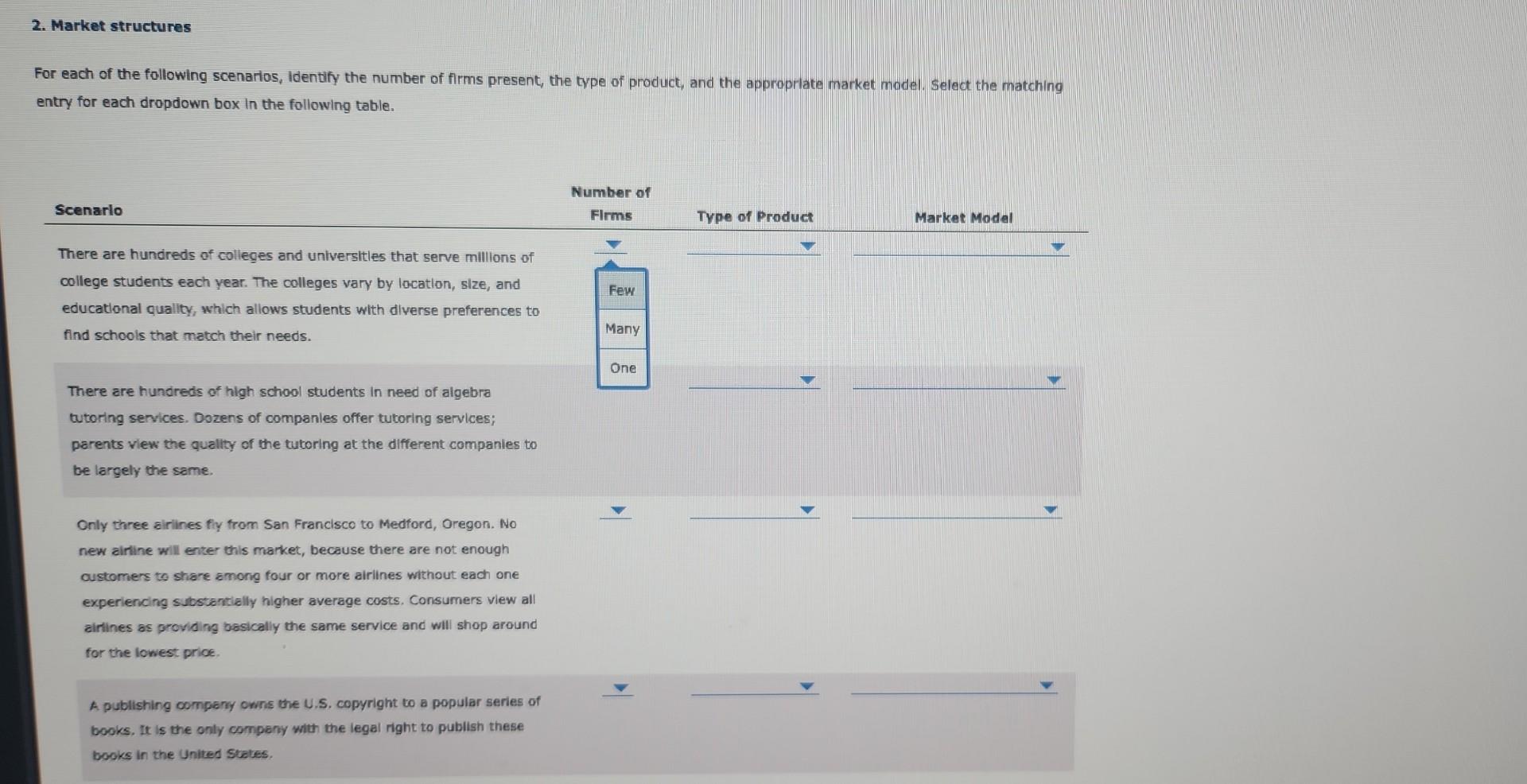 Solved For each of the following scenarios, Identify the | Chegg.com