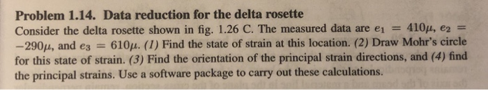 Solved Problem 1.14. Data reduction for the delta rosette | Chegg.com