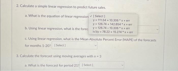 Solved (c) 2. Calculate a simple linear regression to | Chegg.com