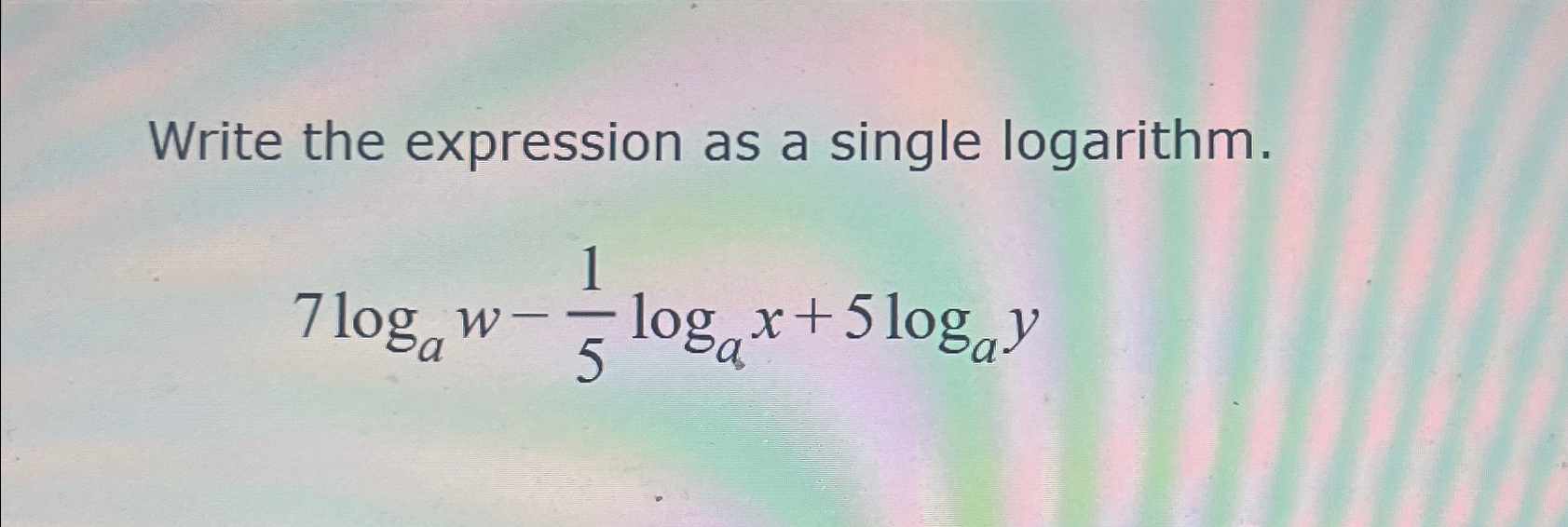 Solved Write the expression as a single | Chegg.com